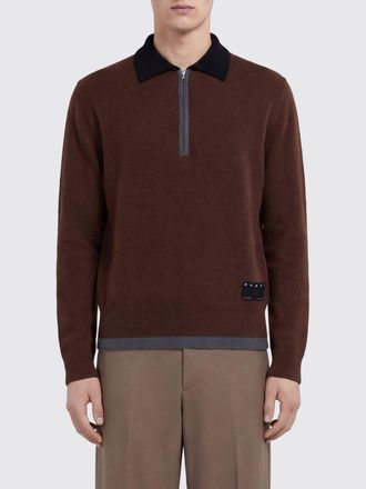 Marni Polo en maille de pur cachemire &agrave; manches longues avec fermeture zipp&eacute;e