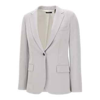 Theory Femme, Vestes, Gris, Taille: 34 FR Blazer Gris L&eacute;ger Tissu Cr&ecirc;pe