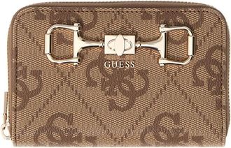 Guess Femme, Accessoires, Brun, Taille: ONE Size Karnilla Logo SLG Large Zip Around
