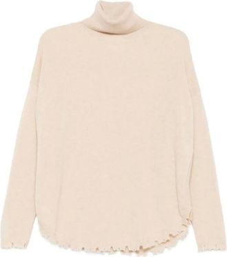 Kujten Kujten, Femme, Pulls, Beige, Taille: 40 FR Mavis frayed sweater