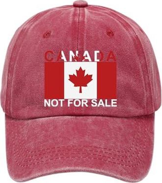 Generic Casquette de baseball lavée 2026 pour homme et femme, noir, le Canada nest pas SA LE, rouge pastèque, Taille unique