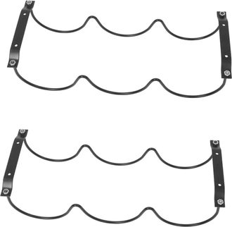 NUOBESTY 2 Stücke Freistehendes Metall Weinregal Stapelbarer Flaschenhalter aus Robustem Eisen Eleganter Weinflaschen Organizer für Küche Bar und Wohnzimmer Pl