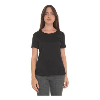 Liu Jo Femme, Tops, Noir, Taille: 42 FR T-shirt &agrave; manches courtes et col rond