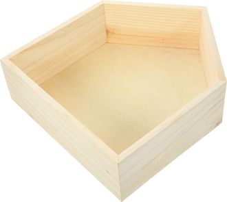 Artibetter COMPUKAS Holz Schweberegal Hausform F&uuml;nfeckiges Wandregal Wandmontage Mittelgro&szlig; Robust Stauraum Wohnzimmer Schlafzimmer B&uuml;ro Dekoratives Regal aus Ec