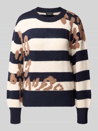Monari Regular Fit Strickpullover aus Viskose-Mix mit Streifenmuster