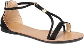 La Modeuse Sandales à brides détails métallisés