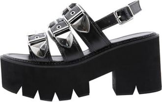 Garneck Sandales Femmes &eacute;t&eacute; &Eacute;paisses &agrave; Talons Plateforme Bout Ouvert Non Glissant Style Mode Chic Confortable pour Sorties Estivales