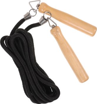 SOLUSTRE TOPBATHY Springseil mit Holzgriff Beschwertes Verschlei&szlig;festes Fitness Springseil f&uuml;r Training Ausdauer Abnehmen Leicht Tragbar f&uuml;r Indoor Outdoor