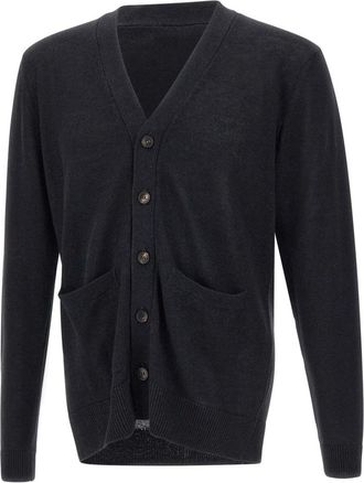 FILIPPO DE LAURENTIIS Homme, Pulls, Noir, Taille: L Cardigan Boutonn&eacute;