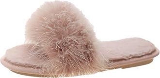 Generic Pantoufles poilues pour femme &agrave; lext&eacute;rieur Mode 2024 Nouvelles chaussures cheveux &agrave; fond plat Version cor&eacute;enne de lorteil Pantoufles en daim Pantoufle
