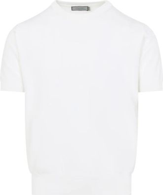 Canali Homme, Tops, Blanc, Taille: M T-shirt en coton