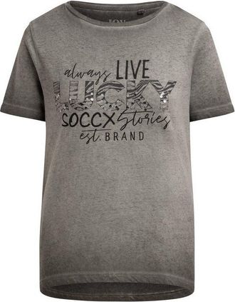 soccx Rundhalsshirt aus Baumwolle