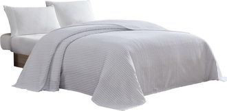 Beatrice Home Fashions Chenille-Tagesdecke, Doppelbett, Wei&szlig;