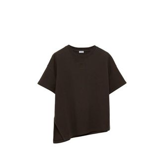 Loewe T-shirt asym&eacute;trique en coton m&eacute;lang&eacute;