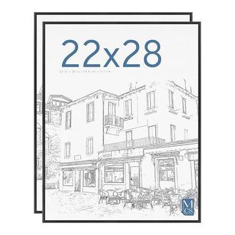 MCS Original Foundation Posterrahmen, 55,9 x 71,1 cm, Schwarz, leicht, großer Bilderrahmen zum vertikalen und horizontalen Aufhängen an der Wand für Fotos