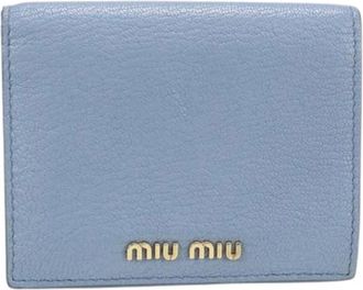 Miu Miu Portefeuille Pre-owned (bi-pli) - Femme - Pre-owned - Bleu - Taille: ONE Size