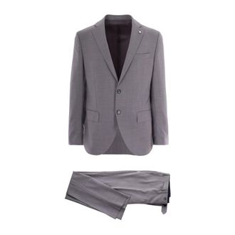 Lubiam Einknopf-Sakko - - Suits - Herren - Grau - XL