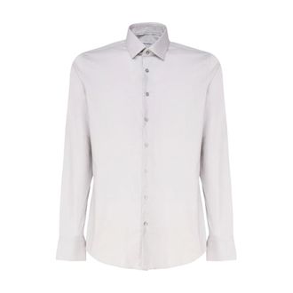 Calvin Klein Homme, Chemises, Blanc, Taille: S Chemise Blanche &agrave; Col Anglais