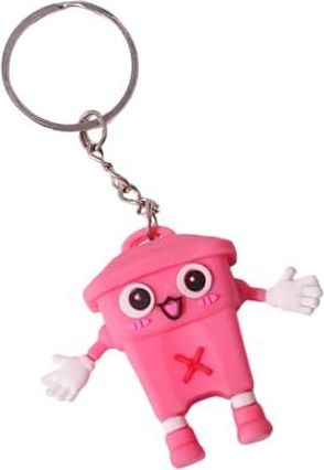 Generic porte-cl&eacute;s - Breloque de sac poubelle de dessin anim&eacute; | Petit porte-cl&eacute;s en PVC pour sac &agrave; dos, sac &agrave; main, portefeuille, bagages, voiture, camion | C
