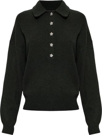 Zadig&Voltaire Cashmere Polo Shirt Soula - - Knitwear - Damen - Gr&uuml;n - M