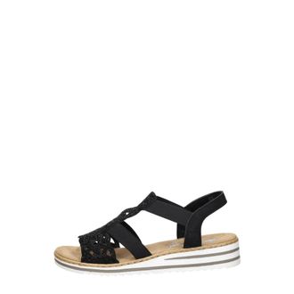 Rieker Flache Sandalen - - Shoes - Damen - Schwarzk - 39 EU