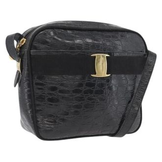 Ferragamo Sac &agrave; bandouli&egrave;re doccasion - Femme - Pre-owned - Noir - Taille: ONE Size