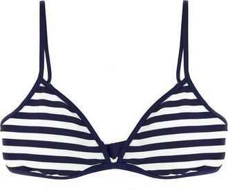 Polo Ralph Lauren Femme, Maillots de bain, Bleu, Taille: 40 FR Striped Triangle Bikini Top