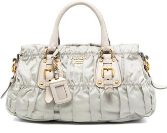 Prada Hobo Bags - Tessuto Gaufre Satchel - Gr. unisize - in Braun - f&uuml;r Damen