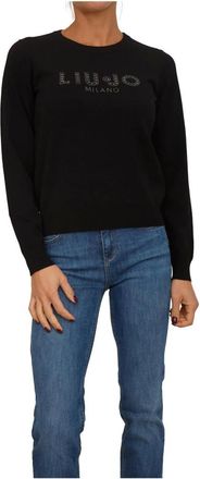 Liu Jo Femme, Pulls, Noir, Taille: 42 FR Better Jumper with Logo