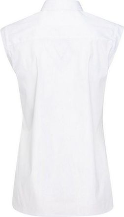 Seidensticker Blusentop Seidensticker CITY-BLUSE Damen Bluse &Auml;rmellos Kent Slim-Fit Wei&szlig;