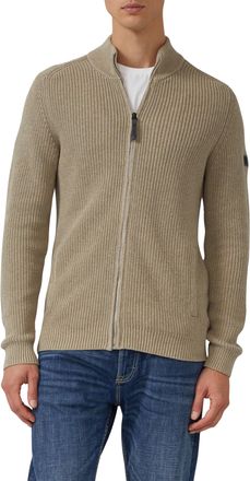 s.Oliver Struktur-Strickjacke mit Eingrifftaschen und Rei&szlig;verschluss