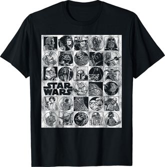 Star Wars Character Retro Badge T-Shirt