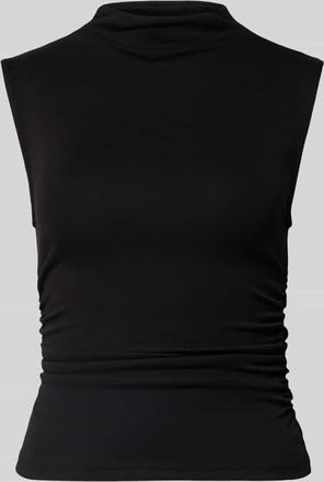 Gina Tricot Top mit Stehkragen und Raffungen