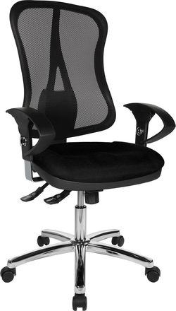 Topstar Topstar Head Point SY Deluxe, ergonomischer Bürostuhl, Schreibtischstuhl, inkl. Armlehnen, Stoff, schwarz, 70 x 66 x 113 cm