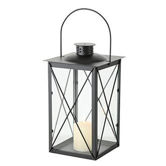 Boltze Boltze Laterne Farol (Dekoration f&uuml;r Innen-/Au&szlig;enbereich, Material Eisen schwarz, Ma&szlig;e 17x17x30 cm) 3548800