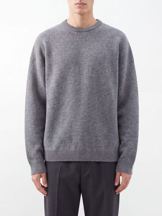 Balenciaga Wollpullover mit Rundhalsausschnitt und &uuml;berschnittenen Schultern