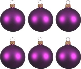 Kaemingk Weihnachtskugeln Glas 8cm mundgeblasen 6er Box - große Christbaumkugeln Weihnachtsbaumkugeln für Weihnachten - Christbaumschmuck & Weihnachtsbaumschmu