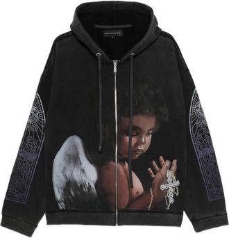 Who Decides War by Ev Bravado Homme, Sweatshirts et sweats à capuche, Gris, Taille: S Sacred Being Zip Up