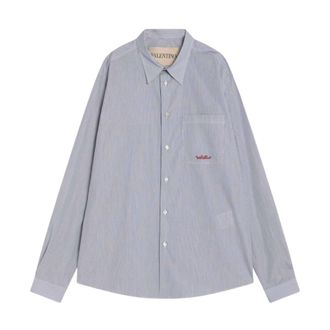 Valentino Garavani Klares Blaues Langarmhemd - - Shirts - Herren - Blau - 3XS