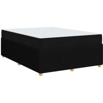 vidaXL Cadre de lit avec matelas avec matelas Noir 160 x 200 cm tissu vidaXL