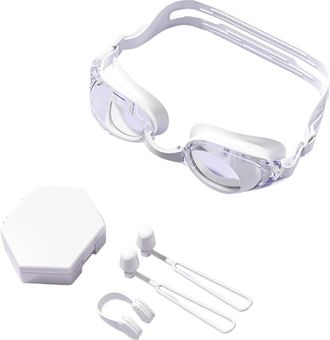 Generic Anti-Beschlag-Brille, Schwimmbrille, Nebel, Strandbrille, Weitsicht, kratzfest, verstellbarer Riemen, Nasenklammer, Ohrst&ouml;psel, Brillenset, Tauchen, P