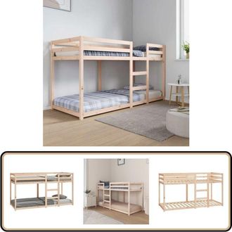 vidaXL Etagenbett 80x200 cm Massivholz Kiefer - Holzbett - Etagenbett - Jugendzimmer - Doppelbett - Schlafraum
