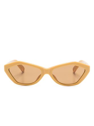 Linda Farrow x Jacquemus lunettes de soleil à monture géométrique - Jaune