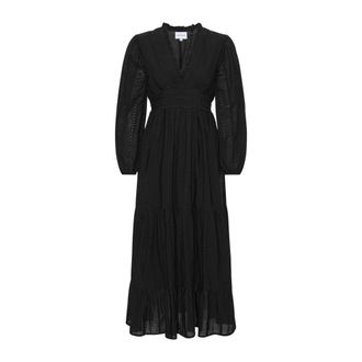 Americandreams Americandreams, Femme, Robes, Noir, Taille: 42 FR Umi Cotton Long Dress