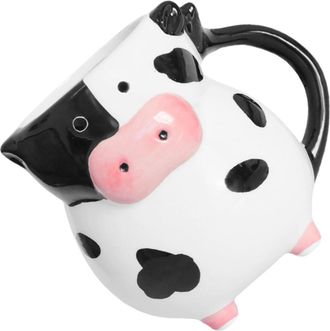 Angoily Keramik Kaffeetasse Lustige Kuh Form Rutschfest Stabil f&uuml;r B&uuml;ro Frauen Geschenk und Zuhause Dekoration