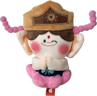Generico Bouddha bourr&eacute; jouet bourr&eacute; Bouddha - mignonne avec pendentif porte-cl&eacute;s - Pendentif porte-cl&eacute;s pour sac &agrave; dos 6 pouces en peluche culturelle pendenti