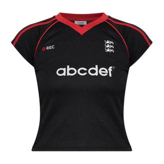 VETEMENTS Alphabet Football Jersey T-shirt - - Tops - Damen - Schwarzk - S