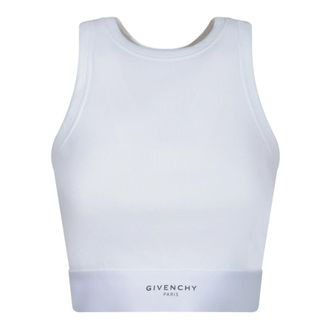 Givenchy Cropped Tank Top mit Logoband - - Sport - Damen - Wei&szlig; - M