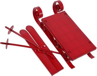 BESPORTBLE Ipetboom Mini-Schlitten-weihnachtsdeko mit Skibrettern H&auml;ngender Weihnachtsschlitten als Tisch-schlittenmodell Party-Schlitten-deko aus Plastik Weihna