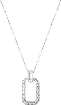 Joop Collier avec pendentif en argent sterling 925 collier pour femme, avec zircone synth., 42+3 cm, Blanc, Livré dans une boîte cadeau à bijoux, 2038935